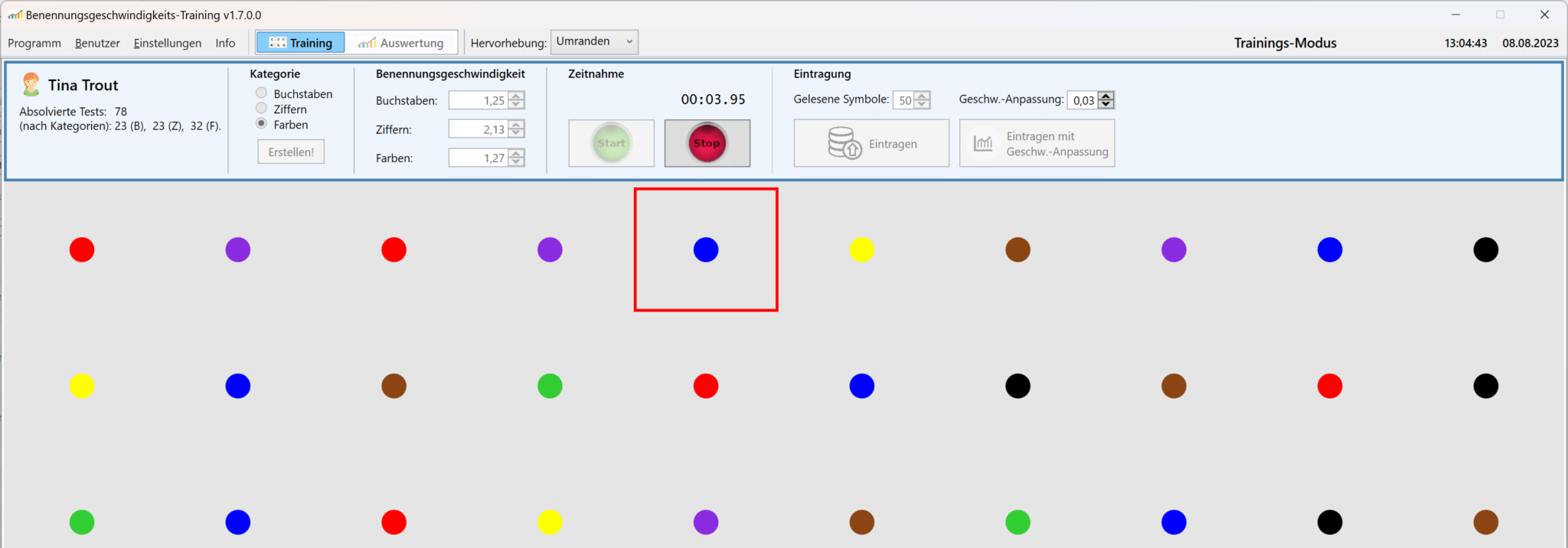 Naming Speed Training – Trout GmbH